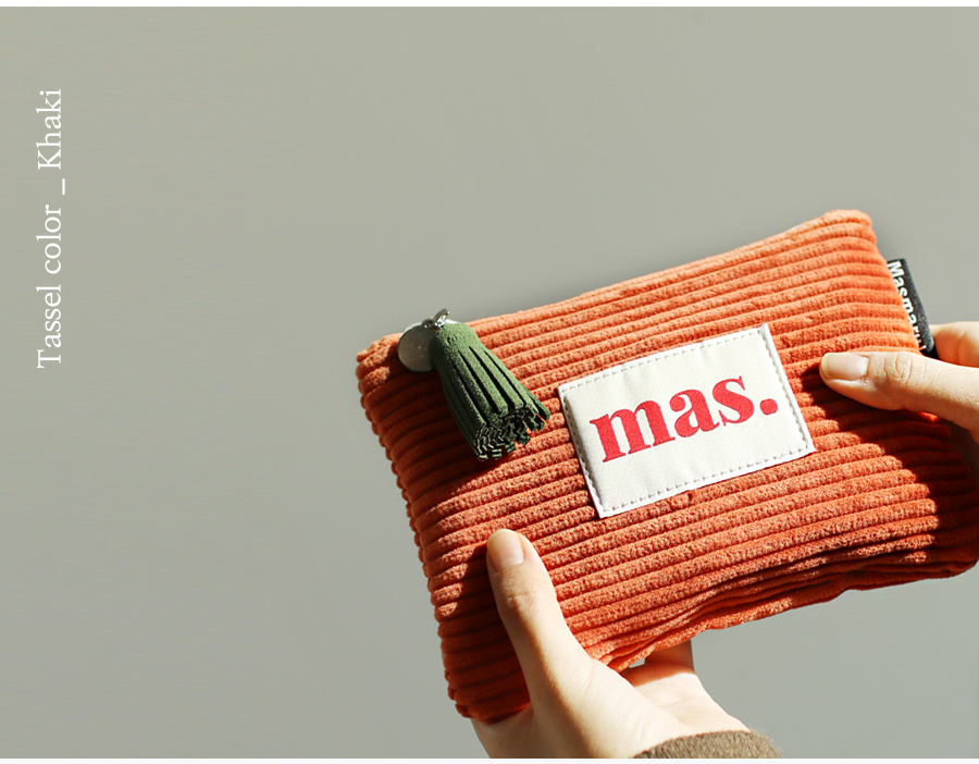 Basic pouch-corduroy orange masmarulez官方網站